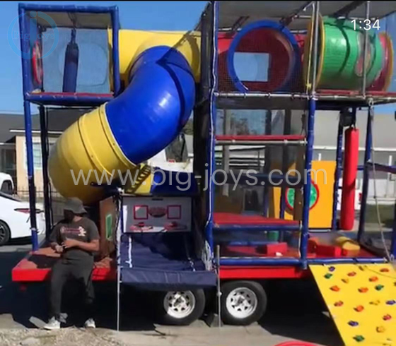Playground with trailer,movable playground,naughty castle with trailer
